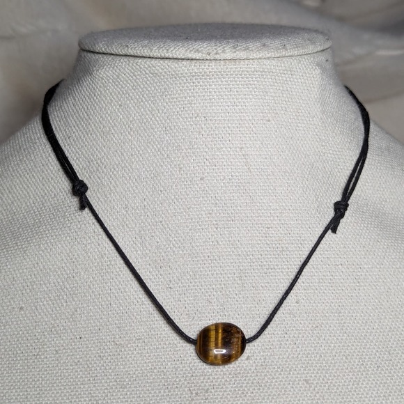 Handmade | Jewelry | Tigers Eye Chunk Crystal Boho Hippie Adjustable ...